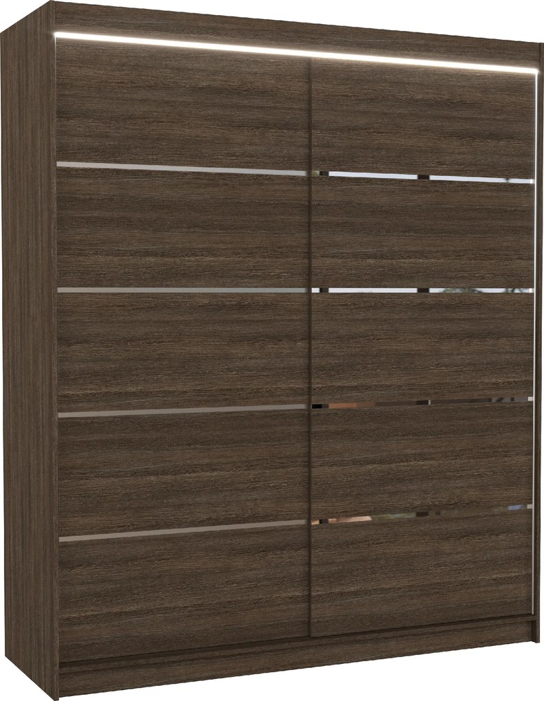 ADRK Furniture Posuvná skříň s LED osvětlením SPECTRA 180 ADRK-SW-SPE-CH-180