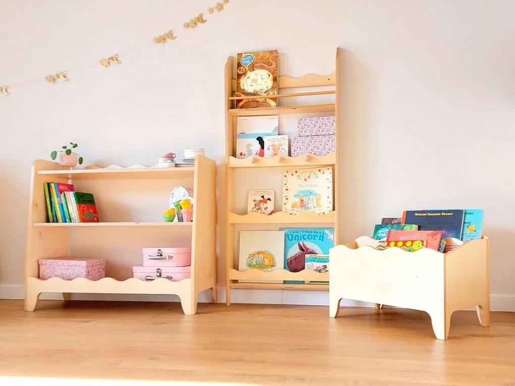 Wamm Cosy Room Dětský Montessori regál na knihy a hračky Zvolte barvu: Tmavě hnědá