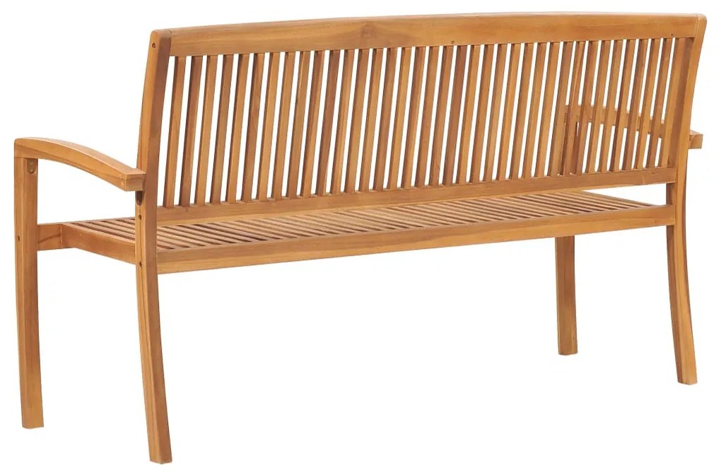 Stohovatelná zahradní lavice s poduškou 159 cm masivní teak,  3063321