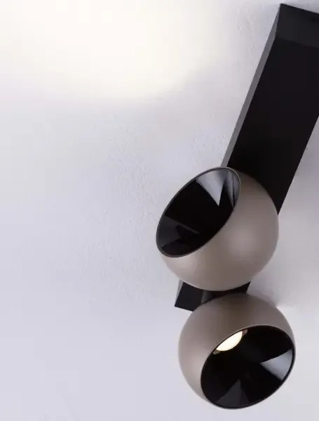 LED stmívatelné champaign zlato-černé moderní stropní svítidlo Lusa