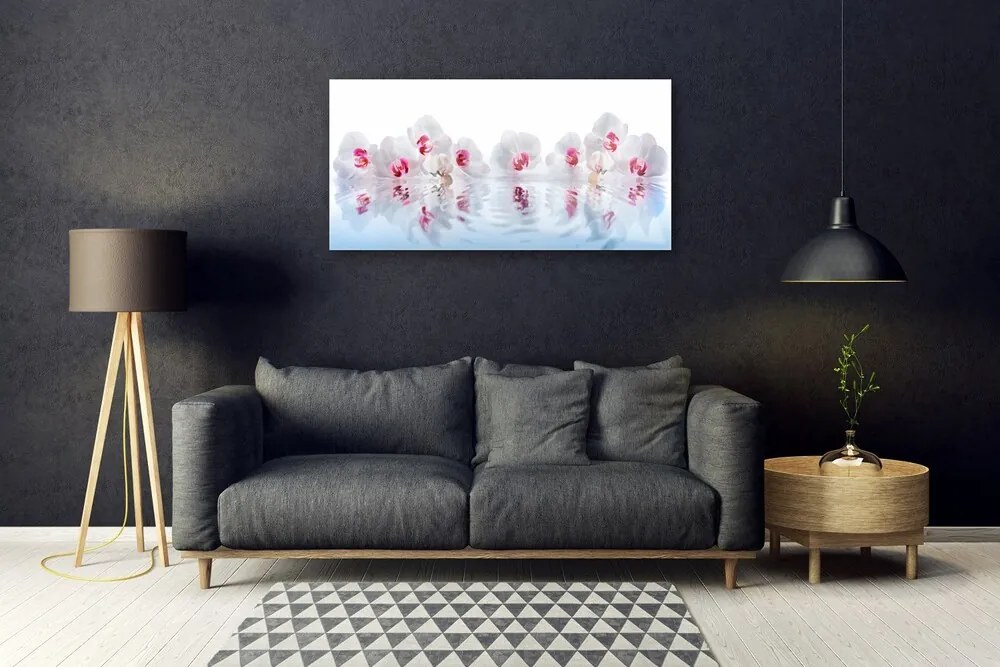 Obraz na skle Květiny Rostlina Příroda Umění 125x50 cm