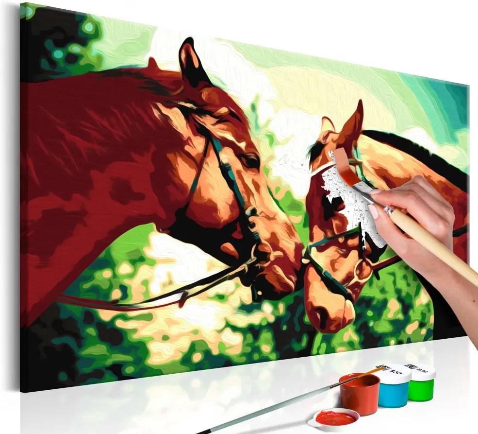 Bimago Malování podle čísel - Two Horses | 60x40 cm