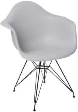 Designová židle DAR, světle šedá (RAL 9005)