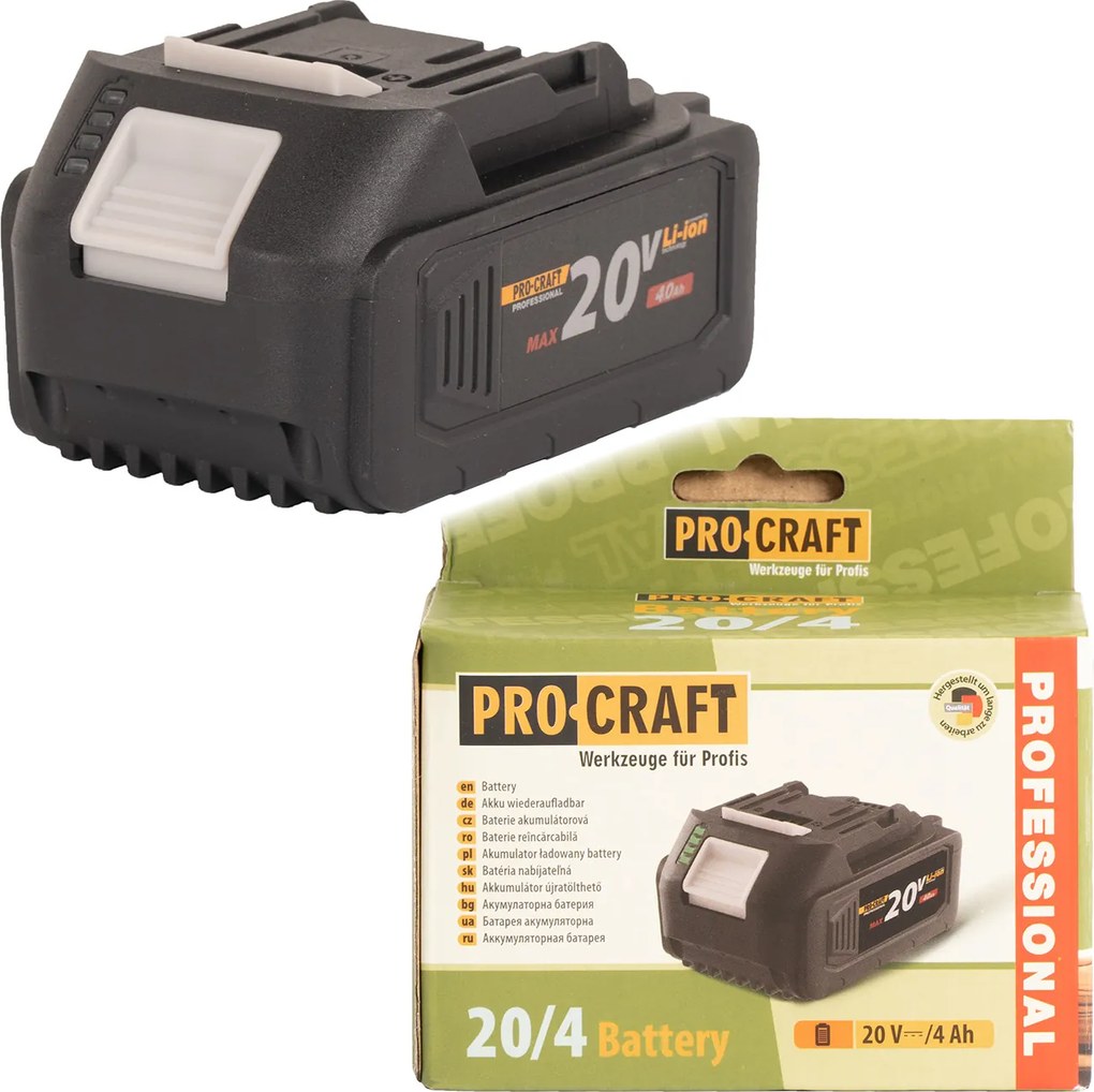 Procraft 20/4 20V - akumulátor 20V / 4Ah