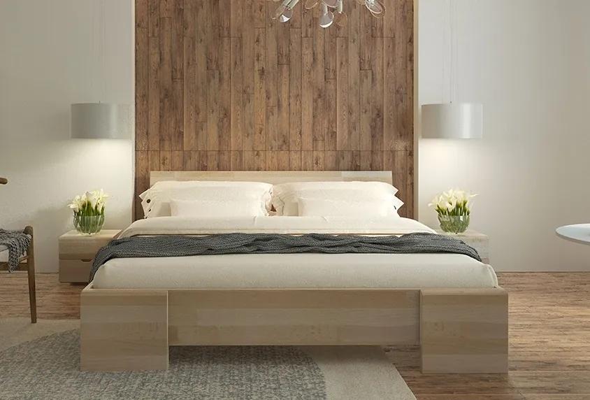 Buková postel s úložným prostorem - Hessler   , Buk přírodní, 180x200 cm