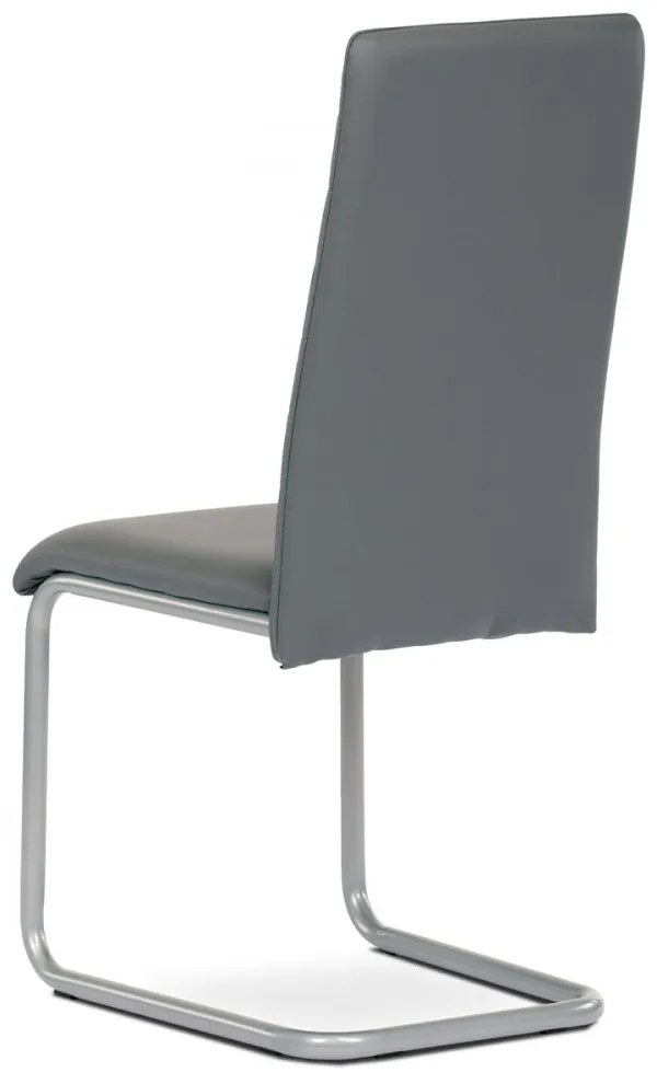 Jídelní židle ATLA — kov, ekokůže, více barev Šedá