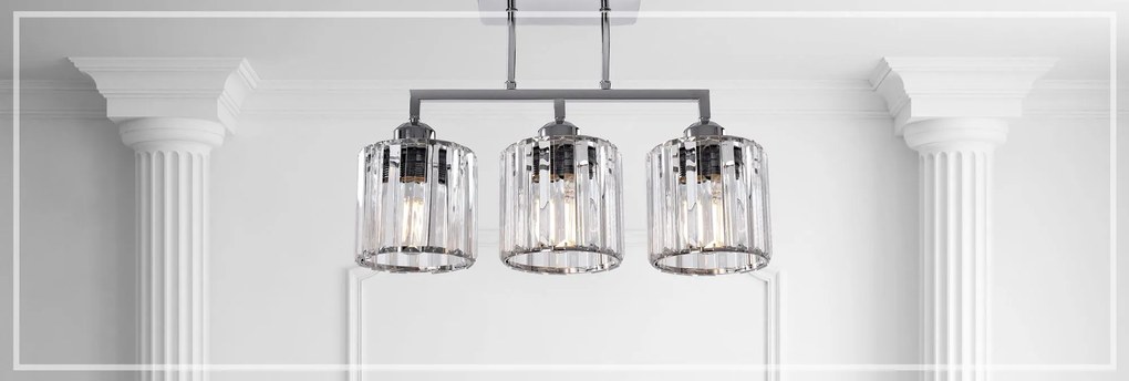 Toolight - Stropní svítidlo GLAMOUR 3xE27 392228, chromová, OSW-09685