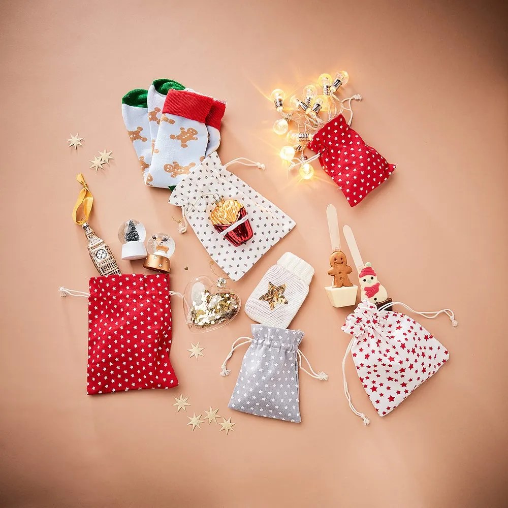 PACK-A-BAG Taštička hvězdy 14 x 18 cm - červená