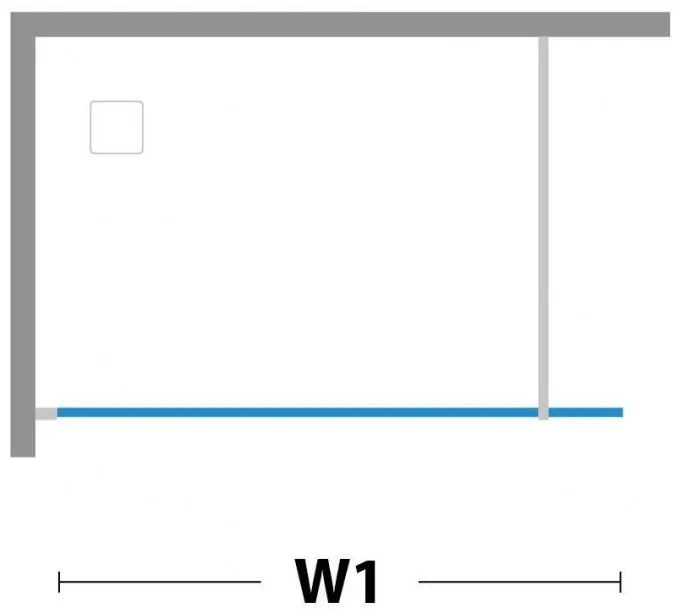 FORTE DECO WALK-IN W1 BARVA rámu - Černá, Rozměr A - 130 cm, Výplň - Millerighe bezpečnostní sklo - 6 mm BDE505292S04