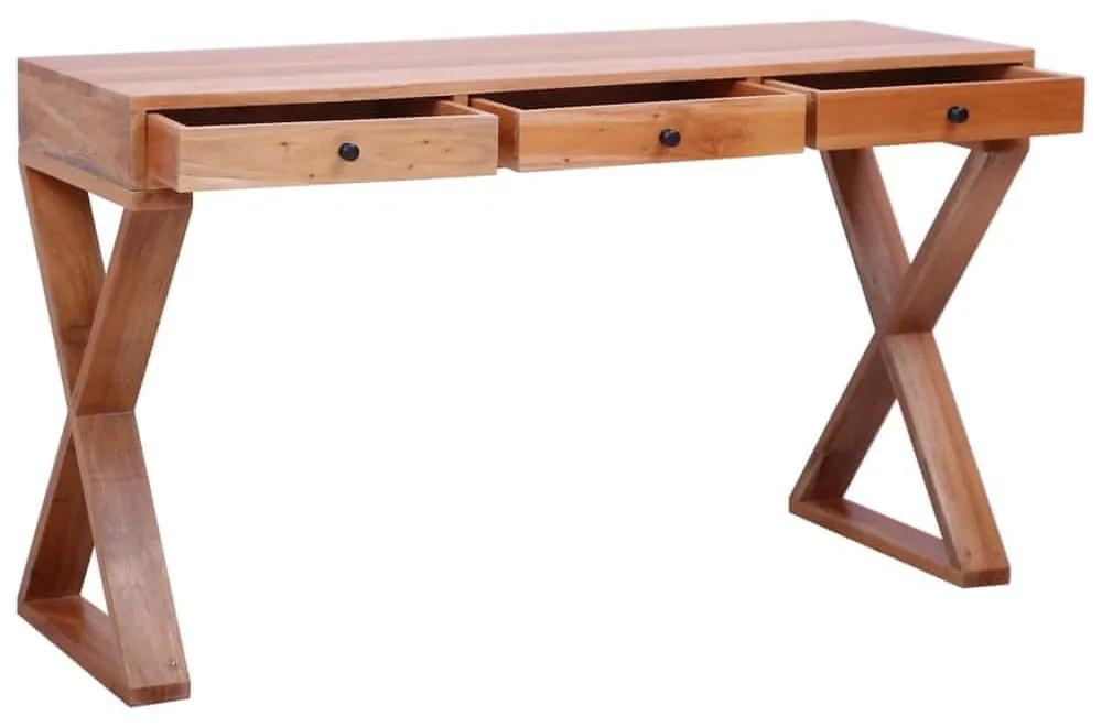 Petromila Počítačový stůl přírodní 115x47x77 cm masivní mahagonové dřevo