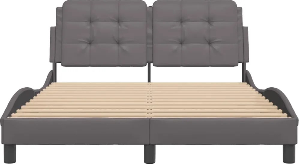Rám postele s LED bez matrace Zadar šedý 120 x 200 cm 3214099
