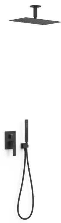 TRES Slim Exclusive Podomítkový jednopákový sprchový set Rapid-Box, černá matná 20228003NM