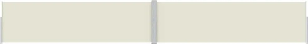 Zatahovací boční markýza / zástěna 170 x 1200 cm krémová 313394