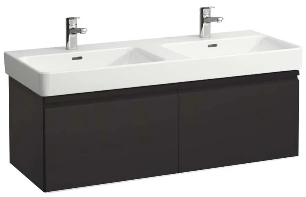 Laufen Pro S - Umyvadlová skříňka, 126x45x39 cm, 2 zásuvky, grafit mat H4835710964801
