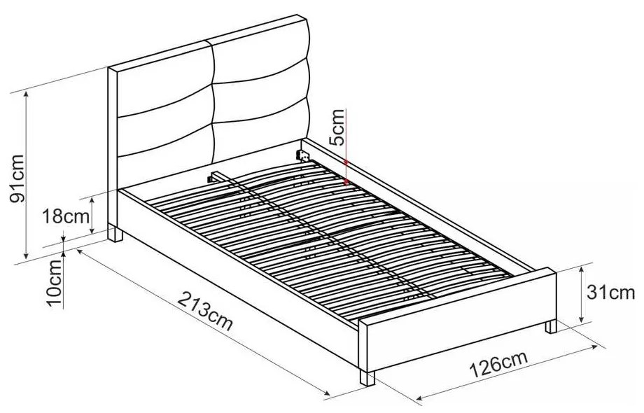 Postel Sierra Velvet 120 x 200 cm, béžová