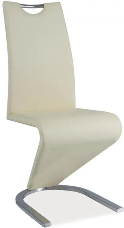 Signal Jídelní čalouněná židle H-090 krémová/chrom