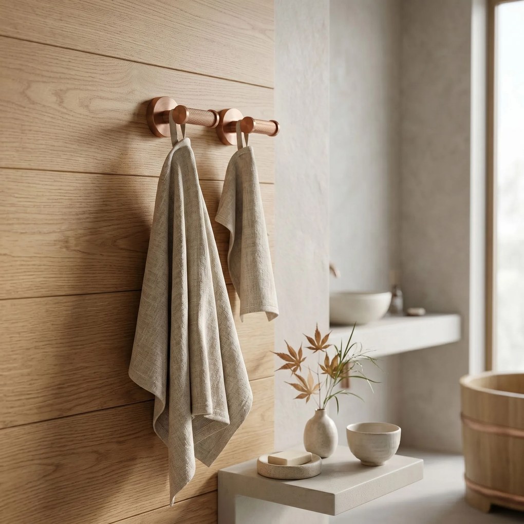 Rea Modern, dvojitý věšák, měděná matná, Rea-98036