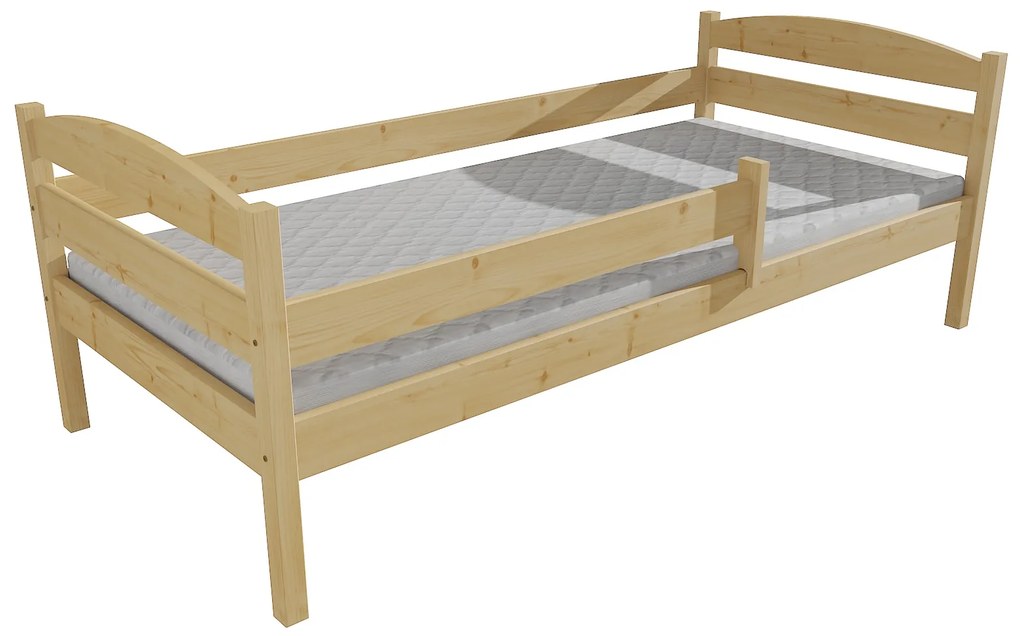 Vomaks Dětská postel DP 017 se zábranou Rozměr: 80 x 160 cm, Barva: moření olše
