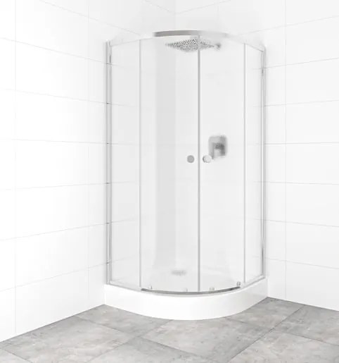 Set sprchového koutu a vaničky, čtvrtkruh 90x90 cm Multi Basic SIKOBKMUS90CRCH