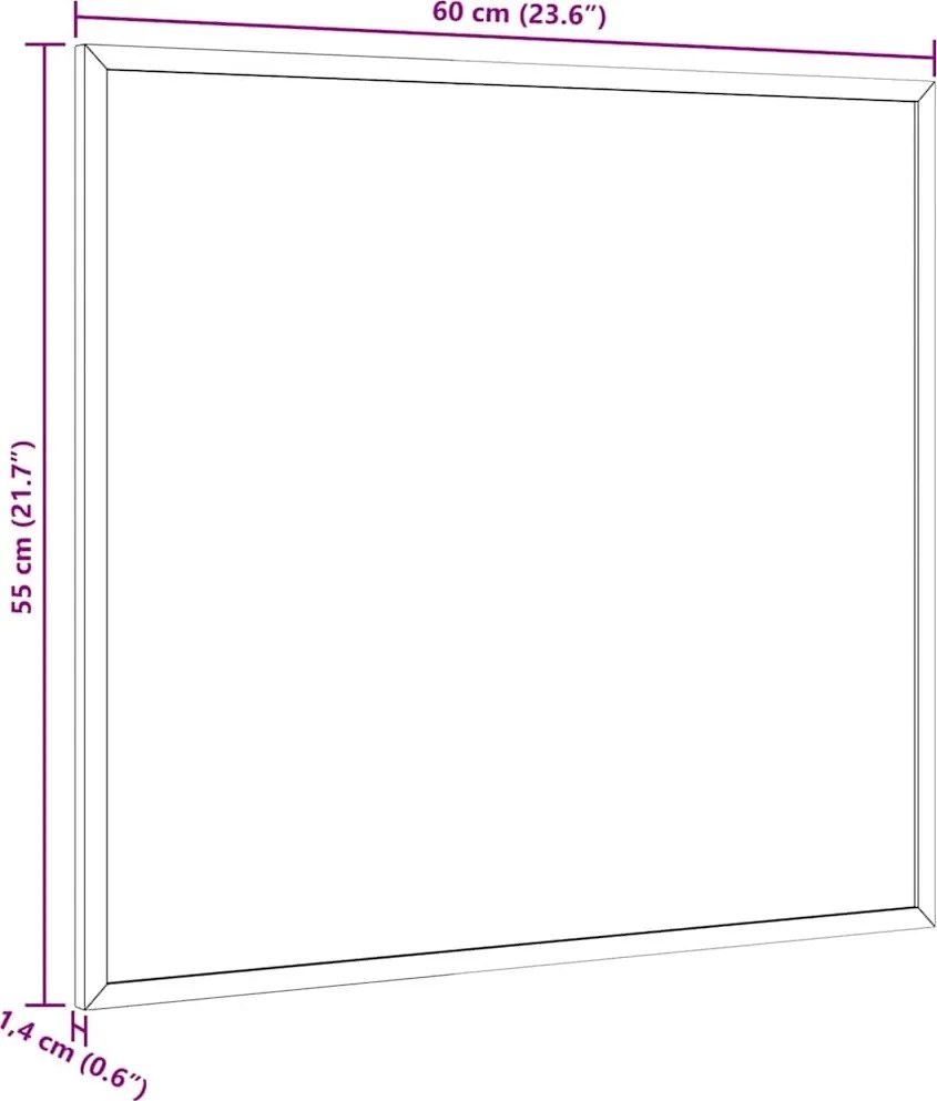 vidaXL Korková tabule s rámem z masivního borovicového dřeva 60 x 55 cm [4017419]