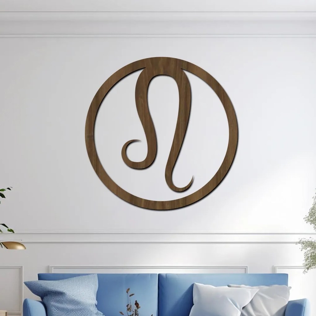 dřevo života Dřevěný obraz znamení zvěrokruhu Lev Zvolte rozměr (cm): 60x60, Zvolte barvu dekoru: Javor