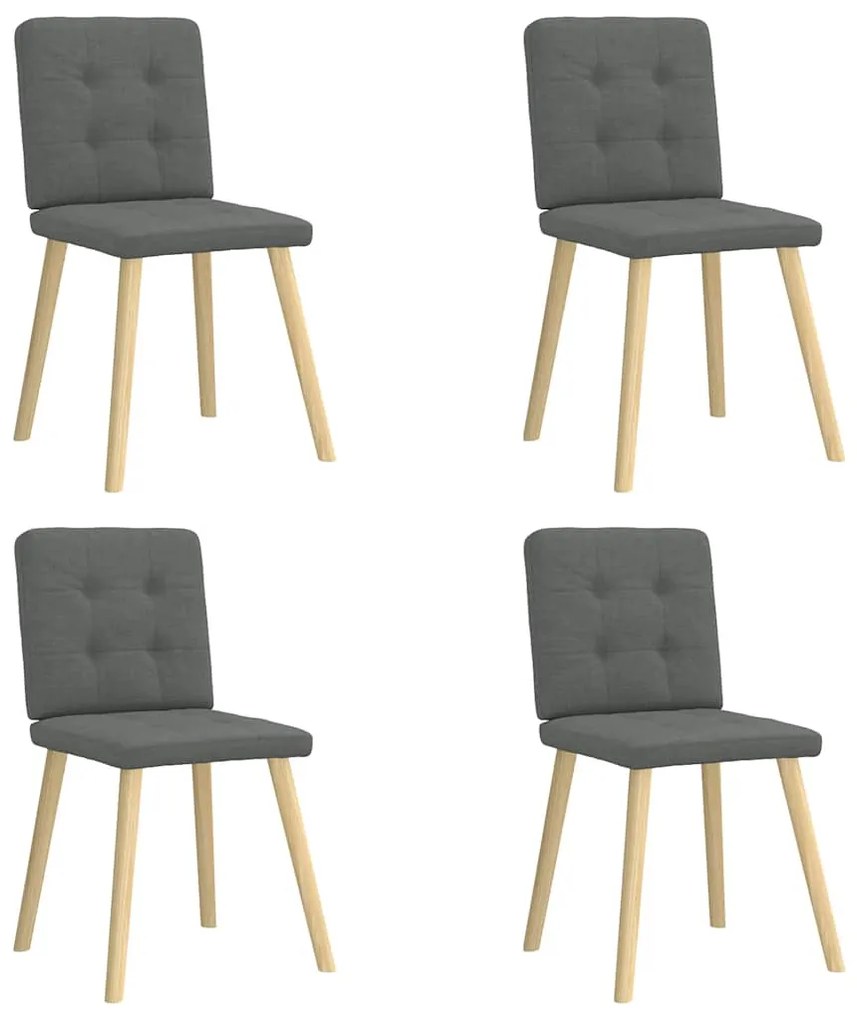 Jídelní židle 4 ks tmavě šedé textil 3315169