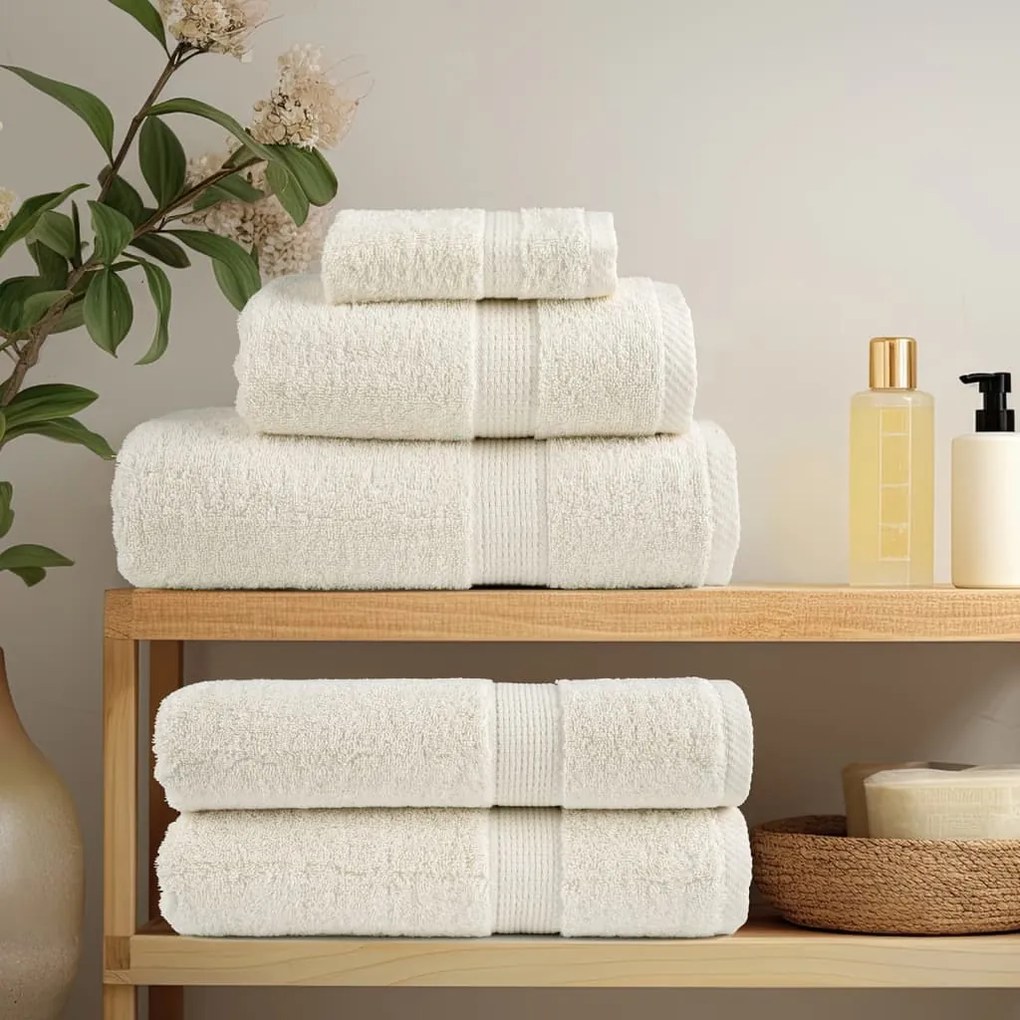 Premium ručníky SOLUND 2 ks krémové 80 x 200 cm 600 g/m² 137482