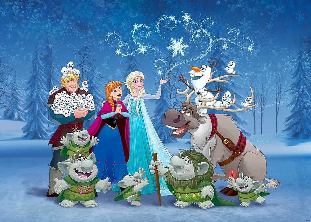 Vliesová fototapeta Kouzelné Ledové Království, Disney | 360 x 270 cm | DFTDNXXL5019