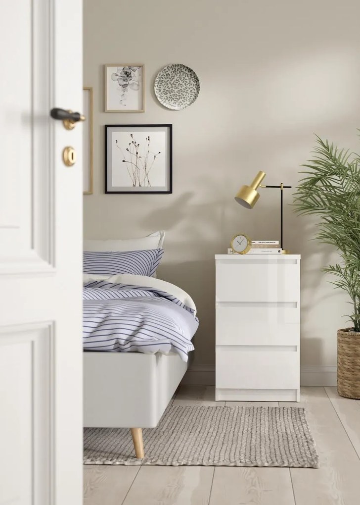 FALCO Komoda Simplicity 237 bílý lesk