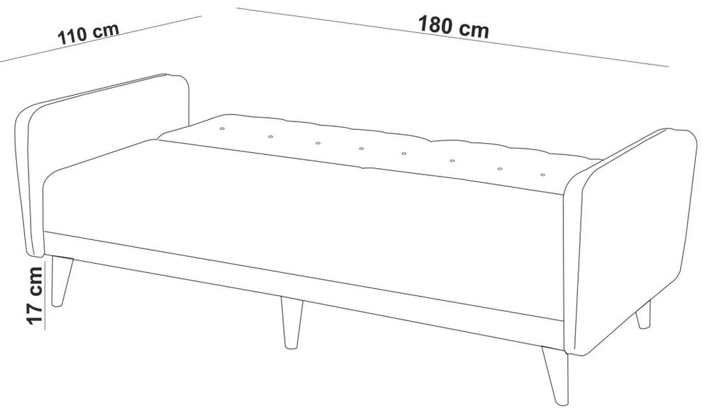 3-místná pohovka Aria 205 cm šedá