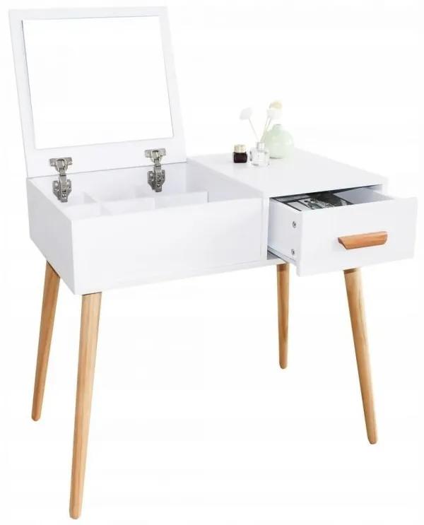 MODERNHOME Toaletní stolek se zrcadlem Sarha bílý