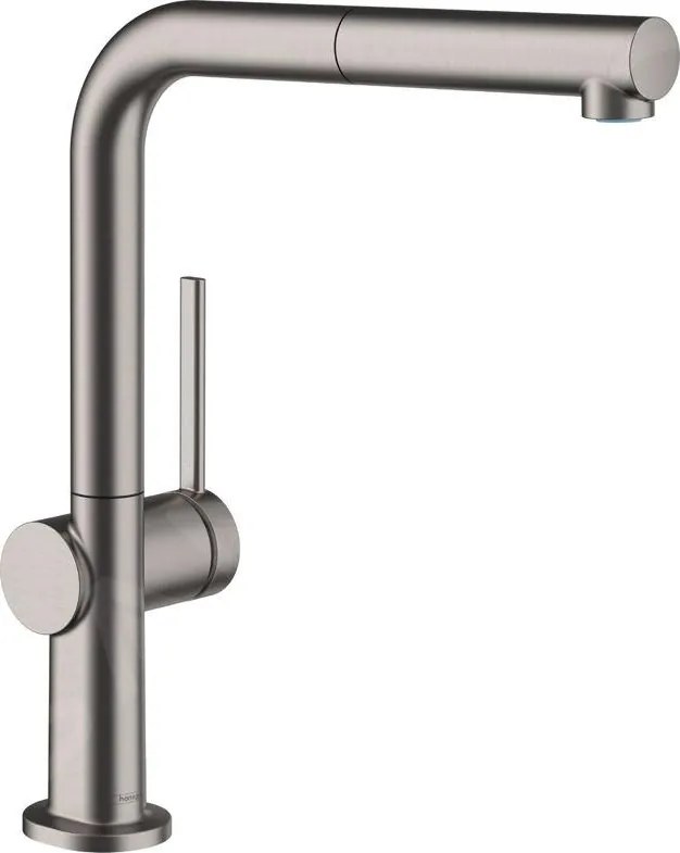 Hansgrohe M54, dřezová baterie Talis s výsuvnou sprškou, sBox, kartáčovaný černý chrom, HAN-72809340