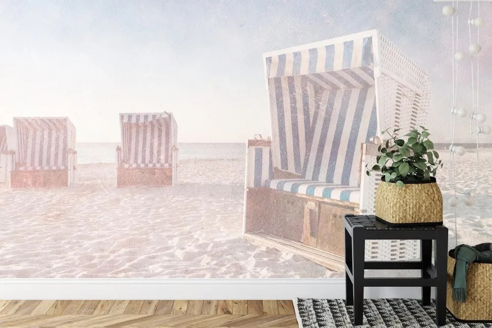 Fototapeta Ostsee Strandkörbe Hladký vinyl 135x90