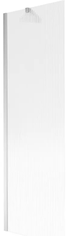 Mexen Next, vanová zástěna 1-křídlová 60 x 150 cm, fixní křídlo, 6 mm sklo s pruhy, chromový profil, 895-060-000-00-09-01