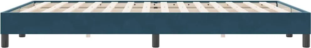 Postel Box Spring bez matrace tmavě modrá 160x220 cm samet 3315883