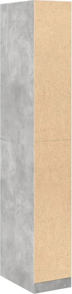 Šatní skříň betonově šedá 30 x 50 x 200 cm kompozitní dřevo 3307777