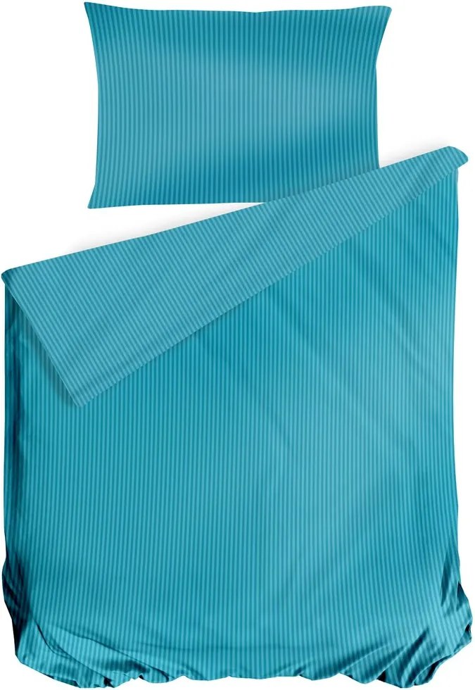 Cottonbox povlečení bavlněný satén Stripe turquise - 140x220 / 70x90 cm