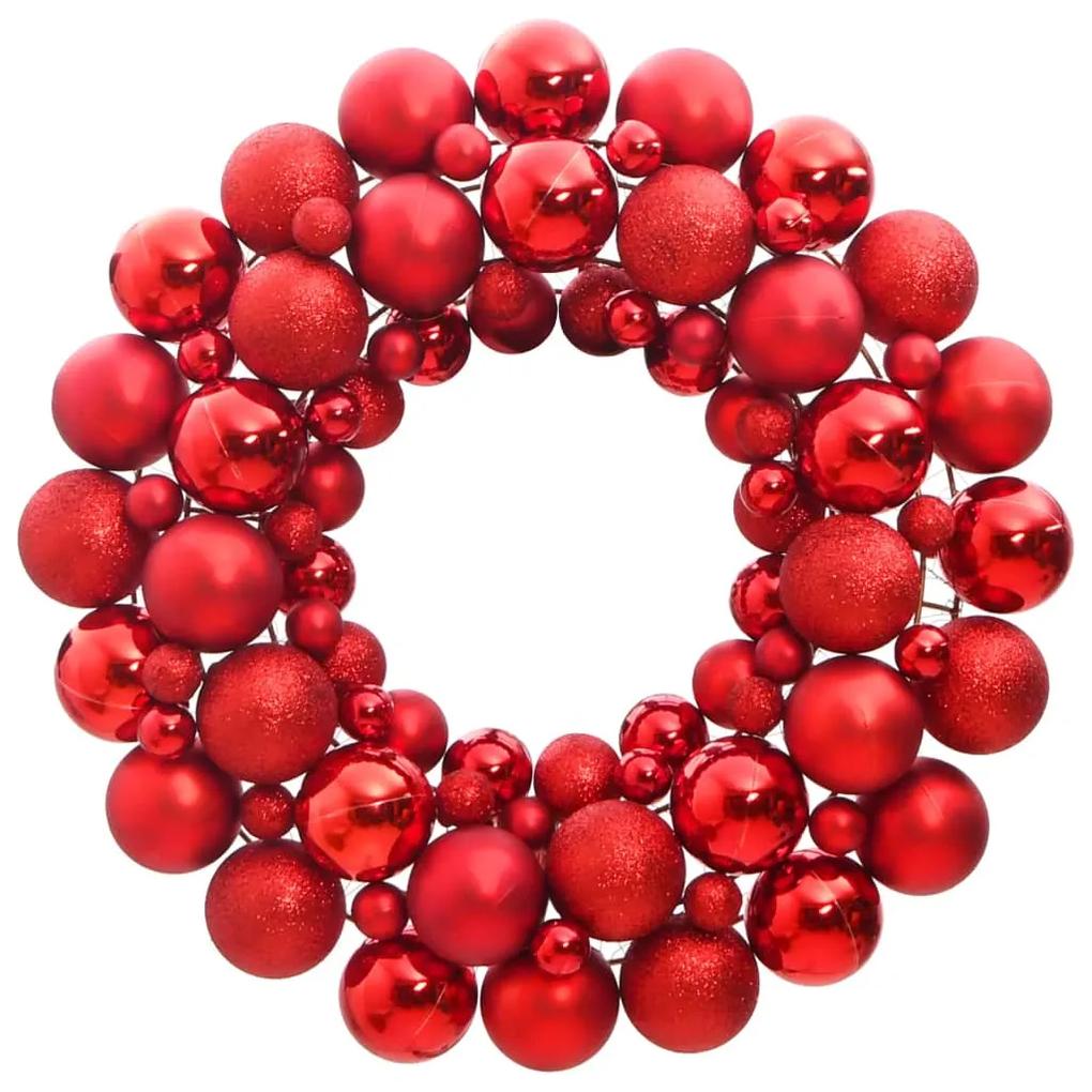 Vánoční věnec červený 45 cm polystyren - Default Title