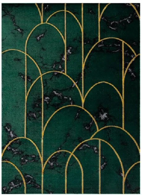 Dywany Łuszczów, Kusový koberec Emerald 1016 green and gold, 200x290, zelená, kancelář