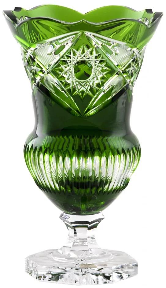 Váza  Nordika, barva zelená, výška 255 mm