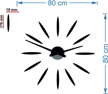 3D nalepovací hodiny na zeď DIY: Minimalismus a tichý chod | SENTOP 12P050 2D PLEXI