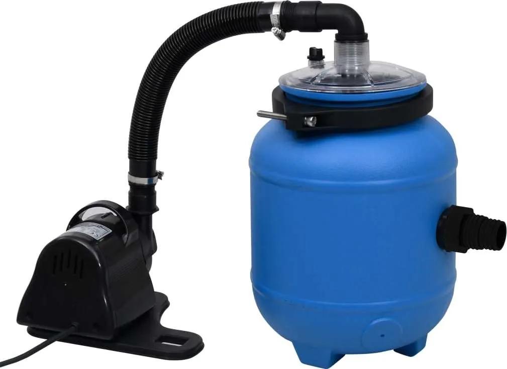 vidaXL Bazénové filtrační čerpadlo černé a modré 4 m³/h [92293]