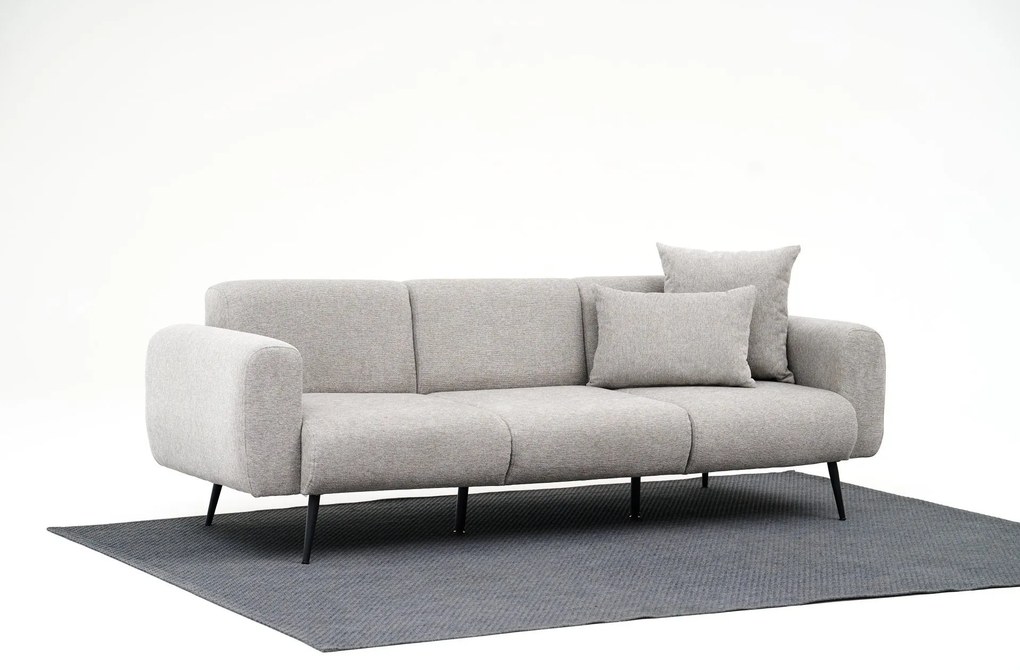 Hanah Home Třímístná pohovka SIDE světle šedá
