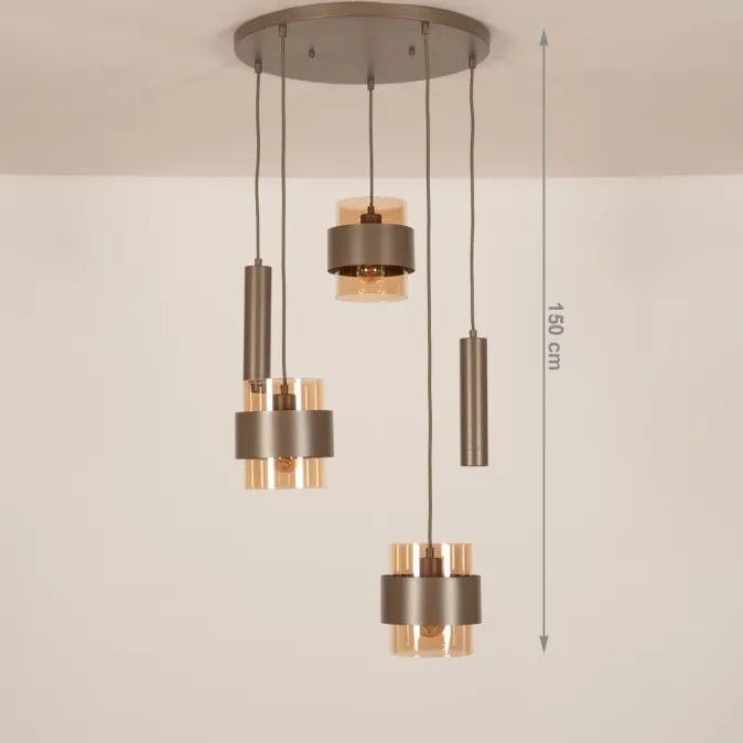 Závěsné svítidlo Retro 70er Trio 150 Round Brown
