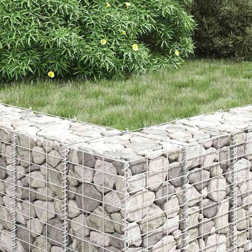 Gabionové vyvýšené záhony 3 ks 30 x 30 x 150 cm železo 151250
