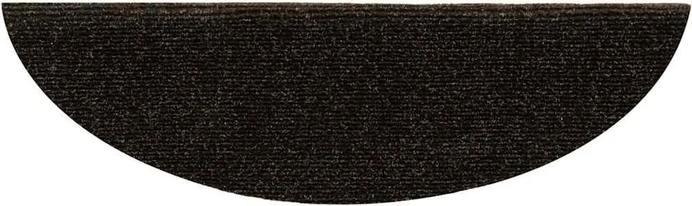 Schodové rohože samolepicí 5 ks 56 x 17 x 3 cm tmavě hnědé půlkulaté 149686