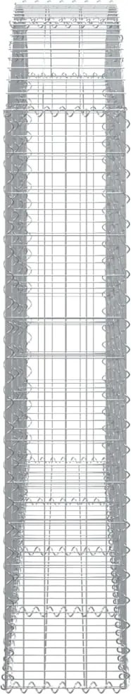 Klenutý gabionový koš 200 x 30 x 140/160 cm pozinkované železo 153467