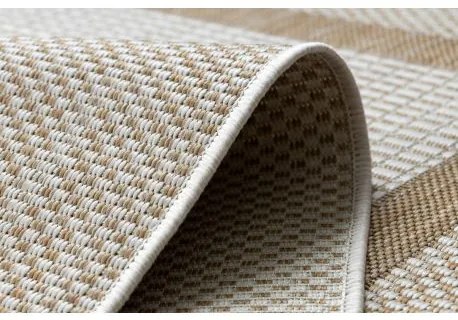 koberec SISAL SION Rám 21782 ploché tkaní ecru, béžová velikost 180x270 cm | krásné koberce cz