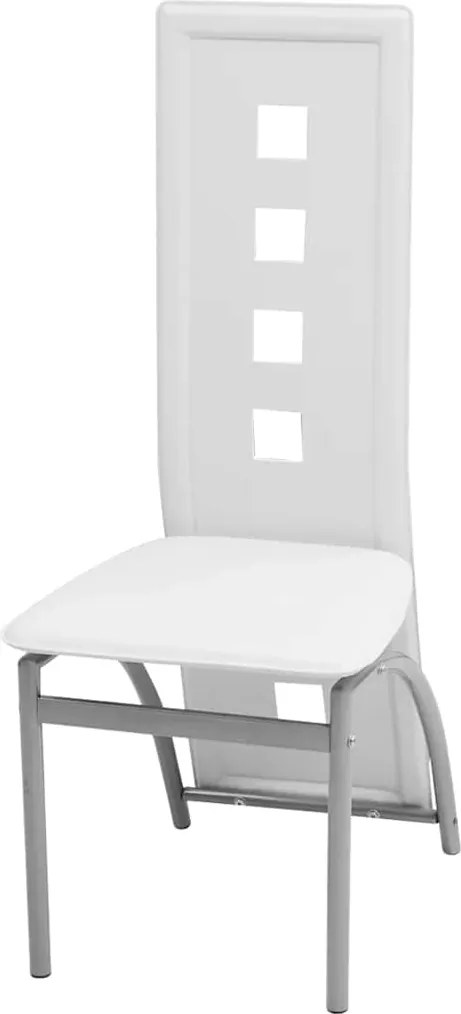 Jídelní židle 2 ks bílé umělá kůže 243646