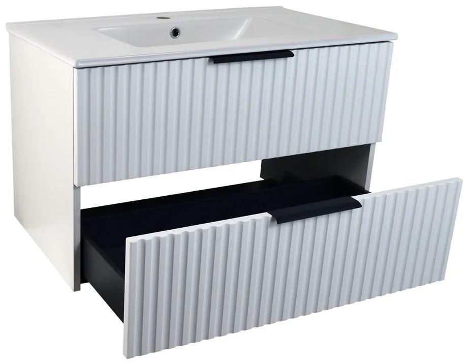 BPS-koupelny Koupelnová skříňka s keramickým umyvadlem Tina W 80 bílá